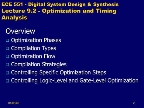 PPT ECE Digital System Design Synthesis PowerPoint Presentation ID