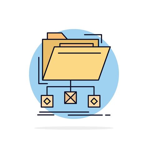 backup data files folder network flat color icon vector 13176194 vector