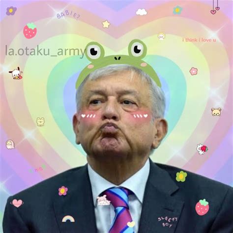 Amlo Kawaii Cute Memes De Amlo Carita Enamorada Emoji Chistes Para