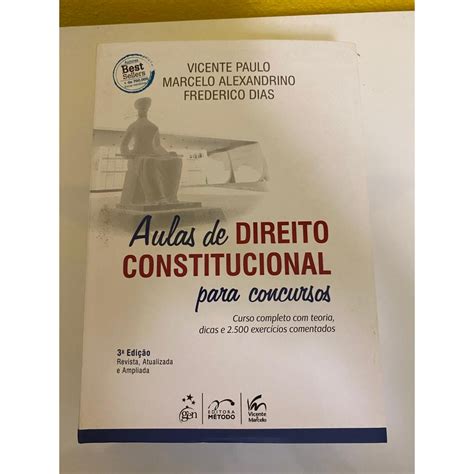 Livro Aulas De Direito Constitucional Para Concursos De Vicente Paulo