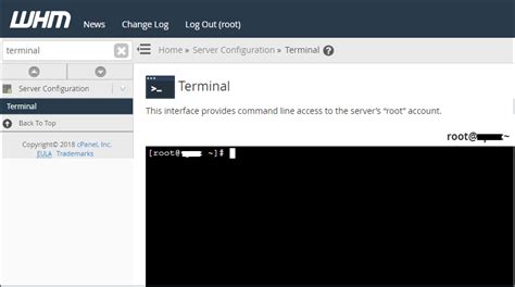 Acessar O Terminal Ssh Pelo Whm Servidor Web Icloud Tutoriais