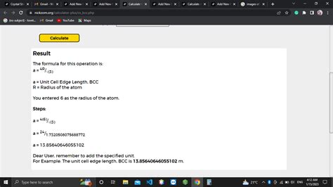 How To Calculate And Solve For Unit Cell Edge Length Crystal Structures