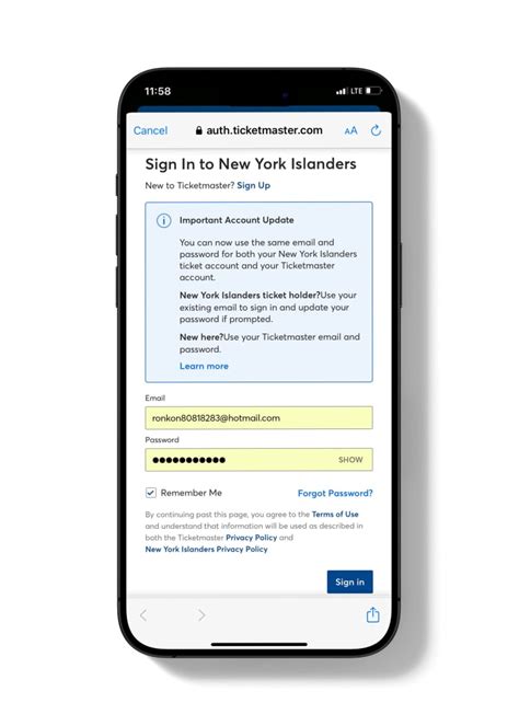 Account Manager Mobile Tickets Tutorials New York Islanders