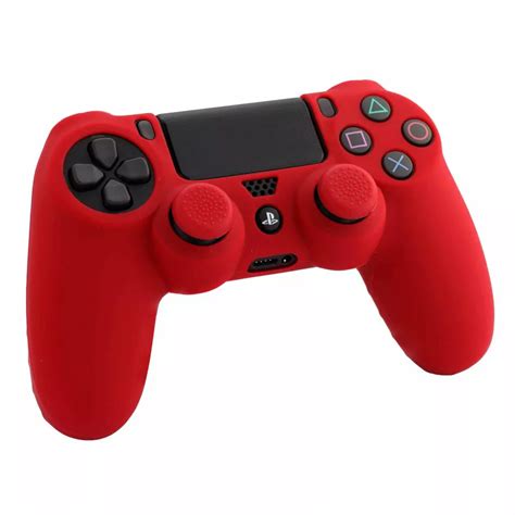 Fr Tec Basics Ps4 Kontroller Gumiborítás és Analóg Kupak Piros Ft0016