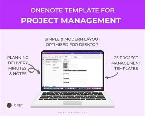 Onenote Project Management Planner Project Management Template Project Plan Template Meeting