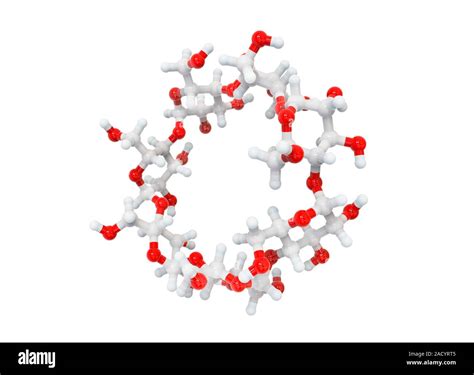 Beta Cyclodextrin Molecule Computer Model Showing The Structure Of A
