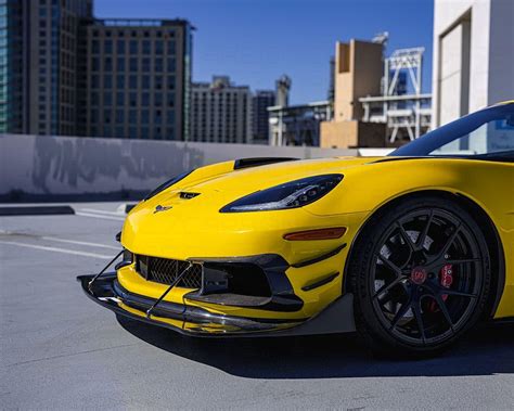 C7 Carbon Corvette C6 Legacy Stage 3 Racing Front Splitter With