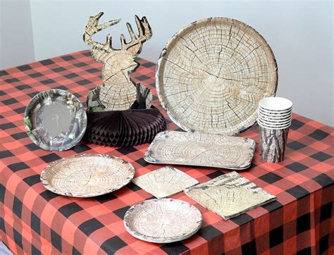 Buffalo Plaid Tablecloth Lumberjack Party Decorations Etsy