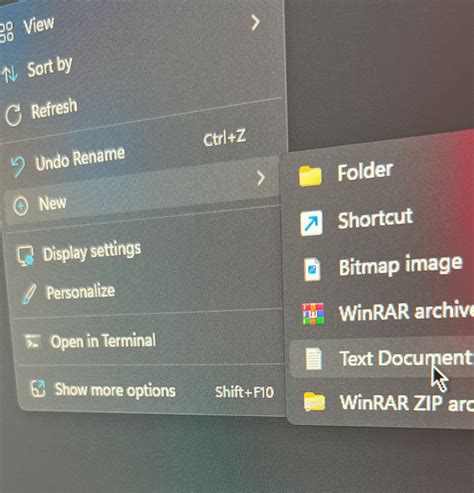 i can no longer open a new text file with the right click menu r windows11