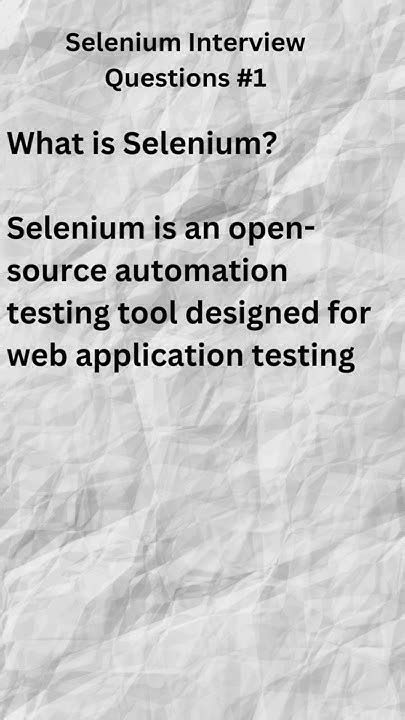 Selenium Interview Questions 1 Youtube
