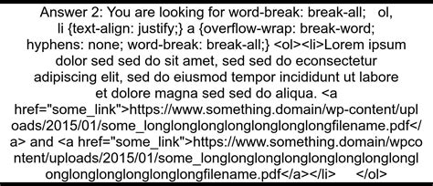 How To Break Long Url That Contains Hyphens In Html With Css