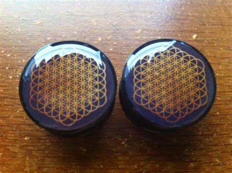 Pair Of Gold Flower Of Life Ear Plugs Gauges Buy 2 Pairs Get 1 Pair