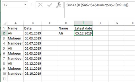 Function Excel Formula Or Vlookup To Pick Latest Date Stack Overflow