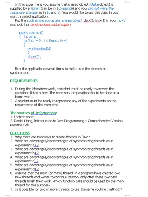 Csc 262 Object Oriented Design And Programming Ii Lab
