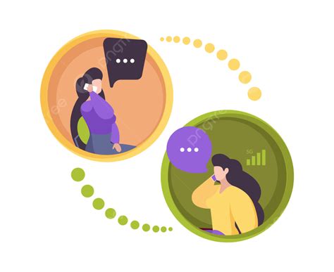 Gambar Dialog Telepon Orang Orang Komunikasi Mengobrol Bersama Dewasa