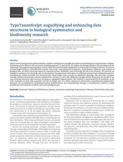 Pdf Typetaxonscript Sugarifying And Enhancing Data Structures In