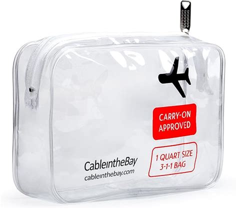 Tsa Approved Clear Travel Toiletry Bag Quart Sized With Zipper