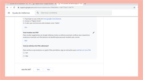 Pin do Google Adsense Como confirmar endereço quando o Pin não chega depois de meses