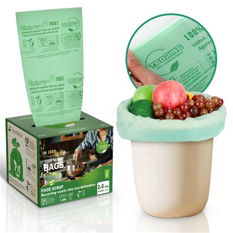 T Foring Small Compost Bags 2 6 Gallon 80 Count Extra