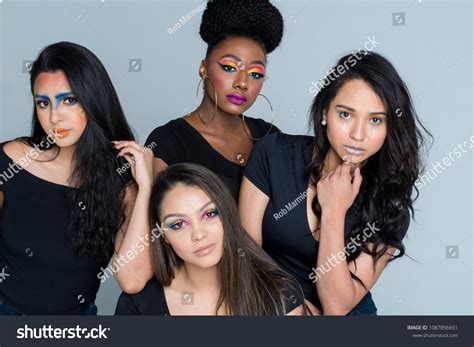Group Fashion Models Posing Photo Shoot Stock Photo Edit Now 1087856651