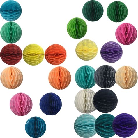 4inch 10cm Pack Of 24 Honeycomb Balls Tissue Paper Ball