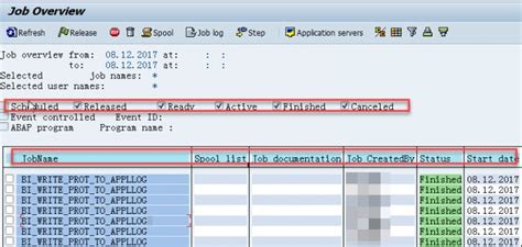 Sap后台job数据保存在表tbtcptbtco中 摆渡sap