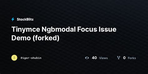 Tinymce Ngbmodal Focus Issue Demo Forked Stackblitz