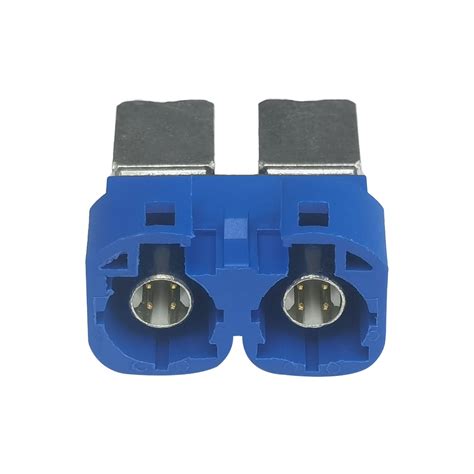 Fakra Hsd Connector 2x4pin C Code Twin Pcb Board Connector Blue Car