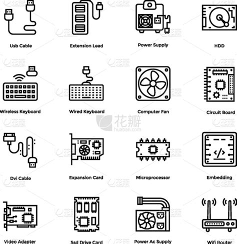 计算机 计算机部件 中央处理器 调制解调器 电脑芯片 插座 图像 掩埋的 Usb线 设备用品素材 花瓣网