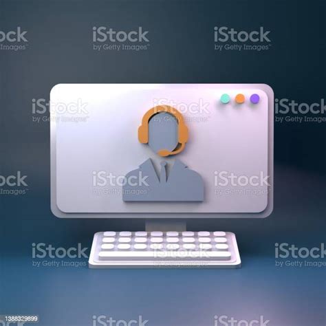 마이크가 있는 헤드폰아이콘입니다 콜 센터 또는 지원 개념 3d 렌더링 그림입니다 Dj에 대한 스톡 사진 및 기타 이미지 Dj 남자 남자 사업가 Istock