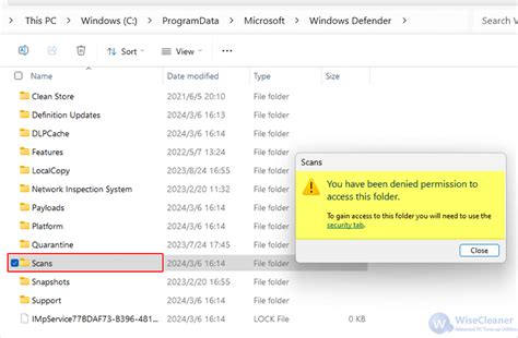How To Delete The Data In Windows Defender Scans Folder