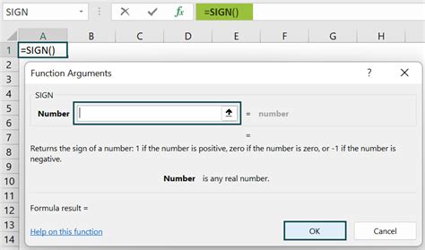 Sign Excel Function Formula Example How To Use