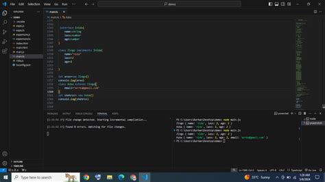 Nida Pervez On Linkedin This Code Defines Two Classes One Interface And Creates Instances Of