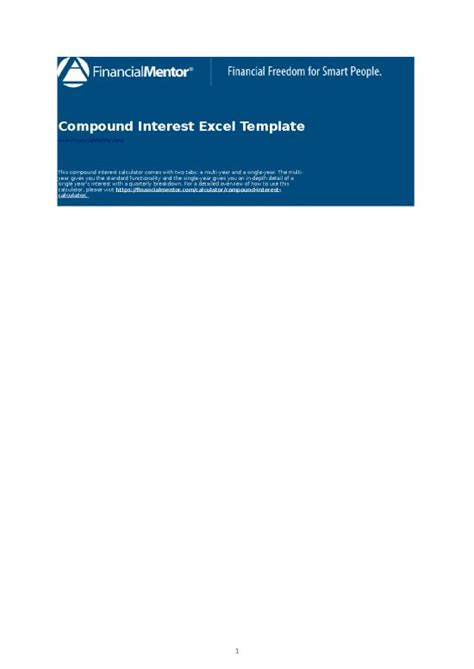 Compounding Excel Sheet 46191 Compound Interest Excel Template