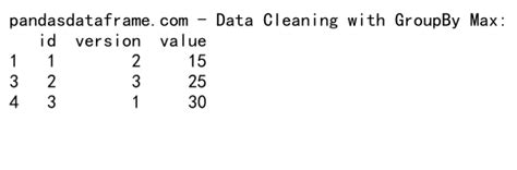 Pandas Groupby Max：高效数据分组与最大值计算极客教程