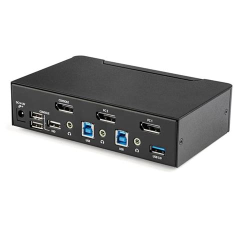 2 Port DisplayPort KVM Switch 4K 60Hz StarTech Com