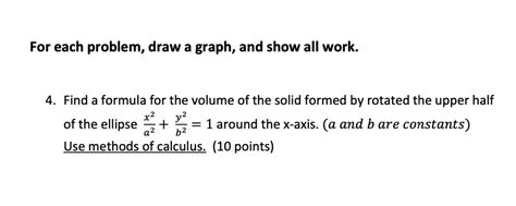 Solved For Each Problem Draw A Graph And Show All Work 4 Chegg Com
