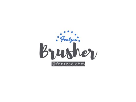 Brusher Font Fontzaa Exclusive Fonts Library