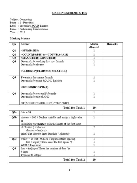 Blss 2018 Computing P2 Solution Pdf Computer Programming Software