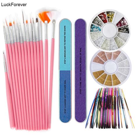 3d инструменты для дизайна ногтей набор кистей для рисования ногтей блестящие стразы