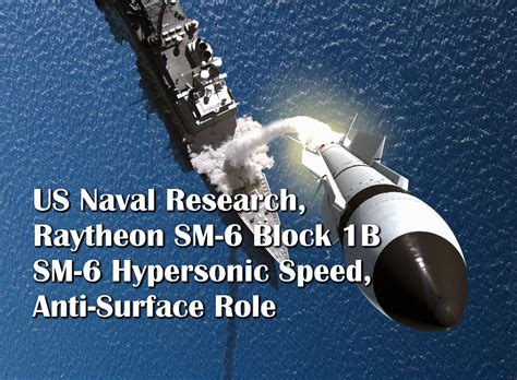 Us Naval Research Raytheon Sm 6 Block 1b Sm 6 Hypersonic Speed Anti