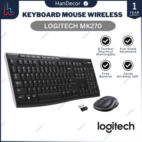 Jual Logitech Mk270 Keyboard Mouse Wireless Bundle Combo Logitech Mk270 Shopee Indonesia