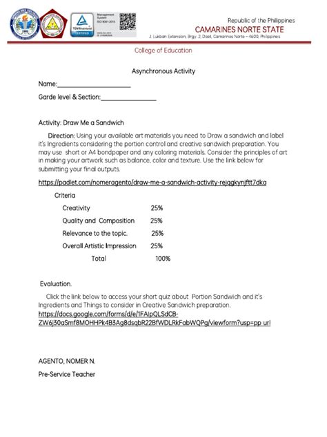 Asynchronous Activity Portion Sandwich From Sir Nomer Pdf Pdf Asynchronous Activity Portion Sandwich From Sir Nomer Pdf Pdf