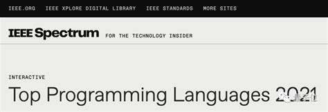 Ieee Spectrum：2021 年 Top 编程语言排名 Python各项维度都是榜首 互联网数据资讯网 199it 中文互联网