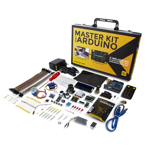 Master Kit Para Arduino Com Placa Uno R3 Kits Didáticos Originais Robocore Robocore