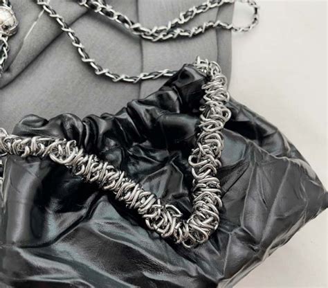 Bb 어반브로스 여성 주름 크로스백 체인 스트랩 조임 주머니 토트 숄더 핸드 클러치 가방 심플 러블리 데일리 캐주얼 패션