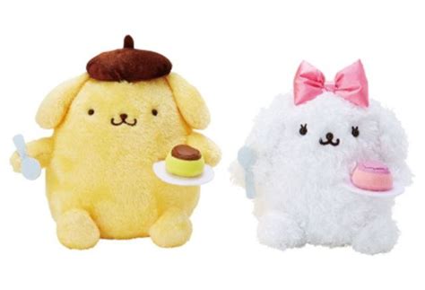 New Sanrio Pom Pom Purin And Macaroon Plushie Doll Set Limited From