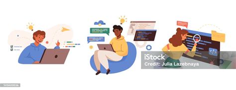 Ilustración De Plantilla De Banner Conceptual De Cursos De Desarrollo