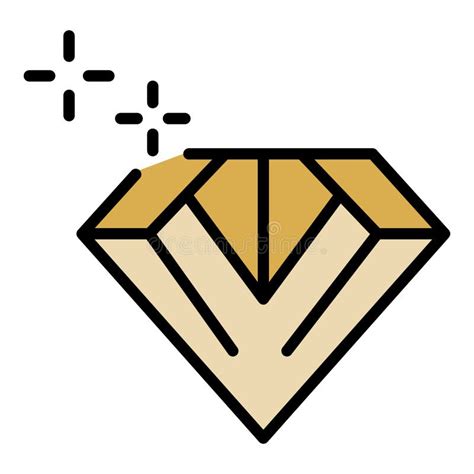 Shine菱形图标颜色轮廓线 向量例证 插画 包括有 例证 精采 分级显示 喜欢 女孩 金刚石 232463157