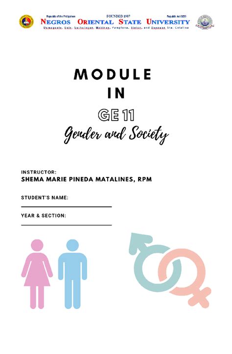 GE 11 Module 1 Lecture Notes Chapter 3 4 Module 1 Introduction How Does Sex Gender Or